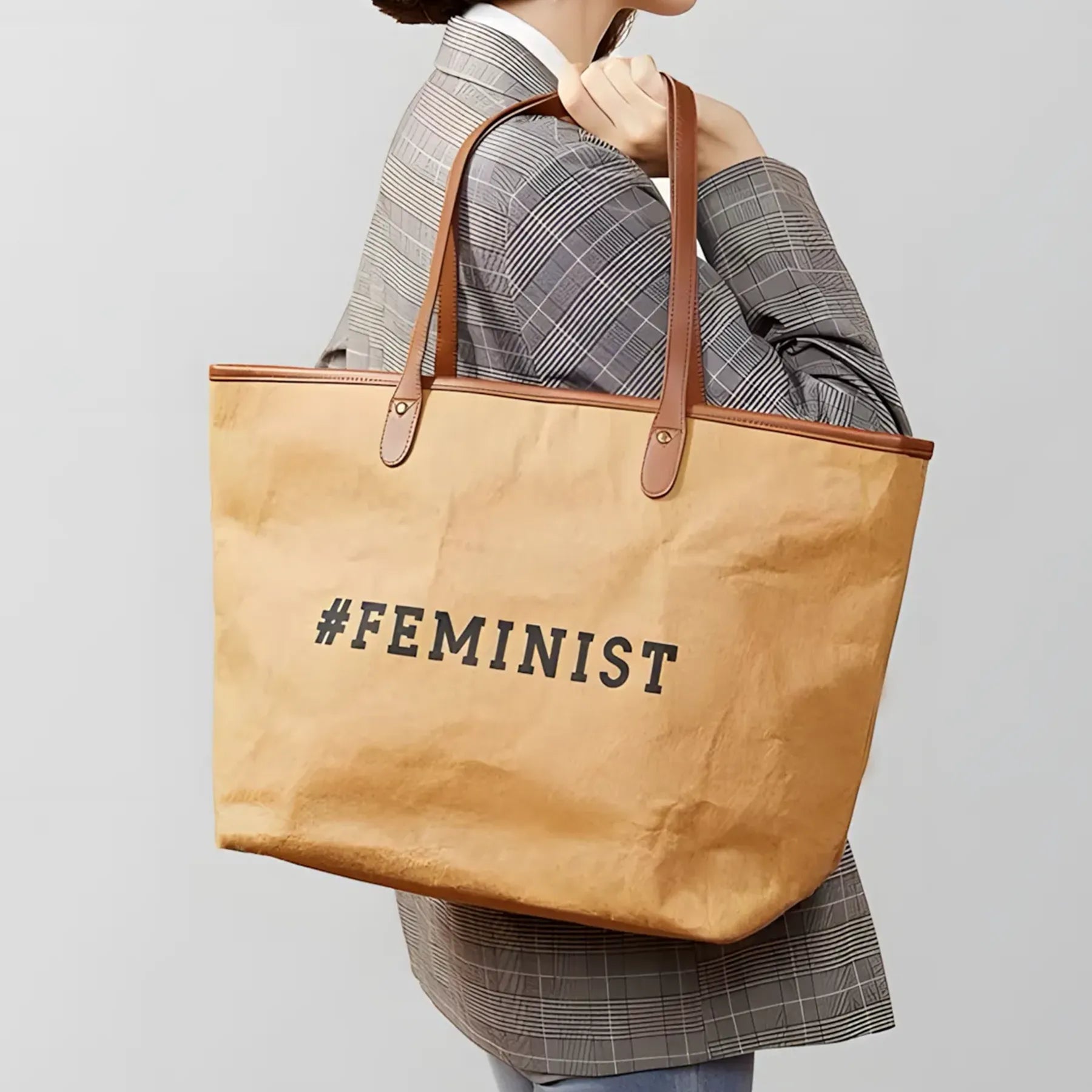 Custom Washable Kraft Paper Tote Bags | Eco-Friendly Low Minimum Order ...