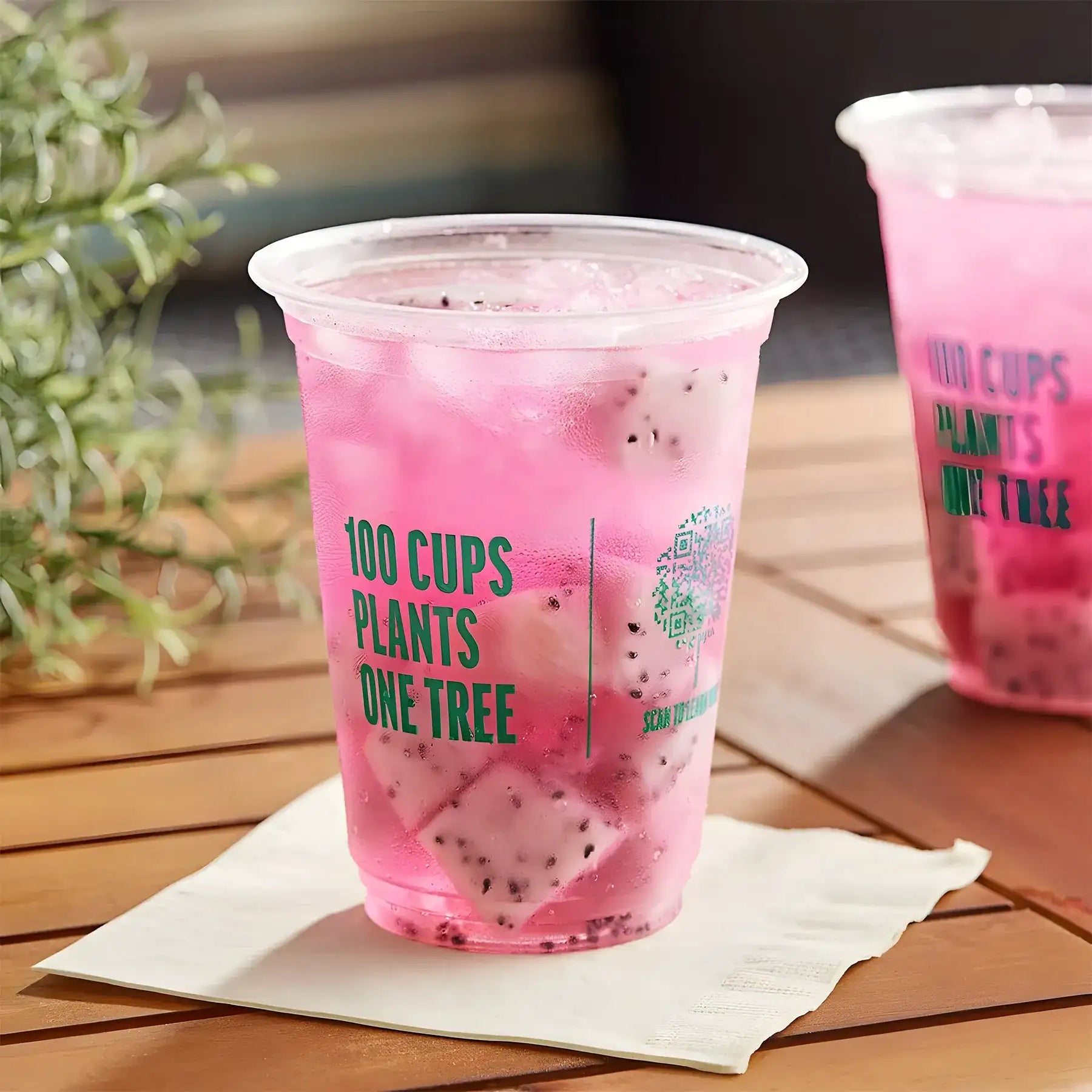 Custom Large Biodegradable Cold Cups – Drinks & Fruits – LeafPackage